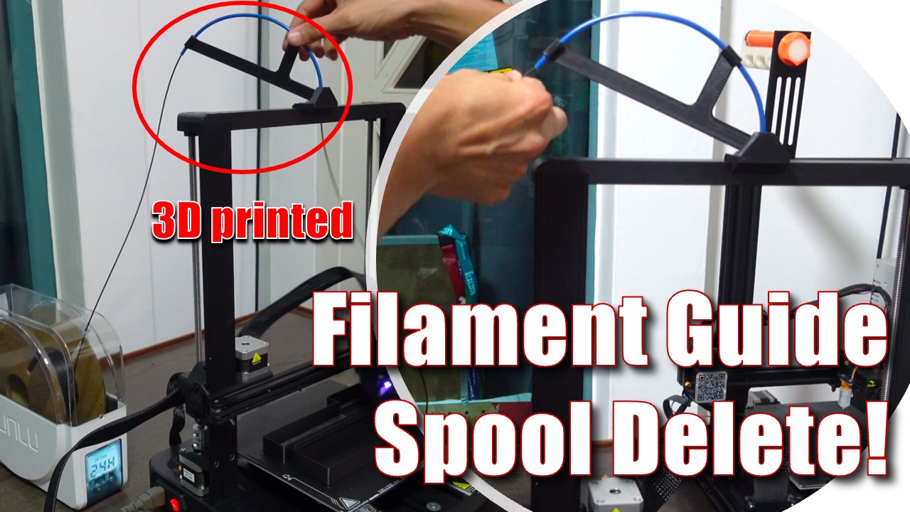 3D printed Filament Guide! STOP WOBBLE + Change Spool location ...